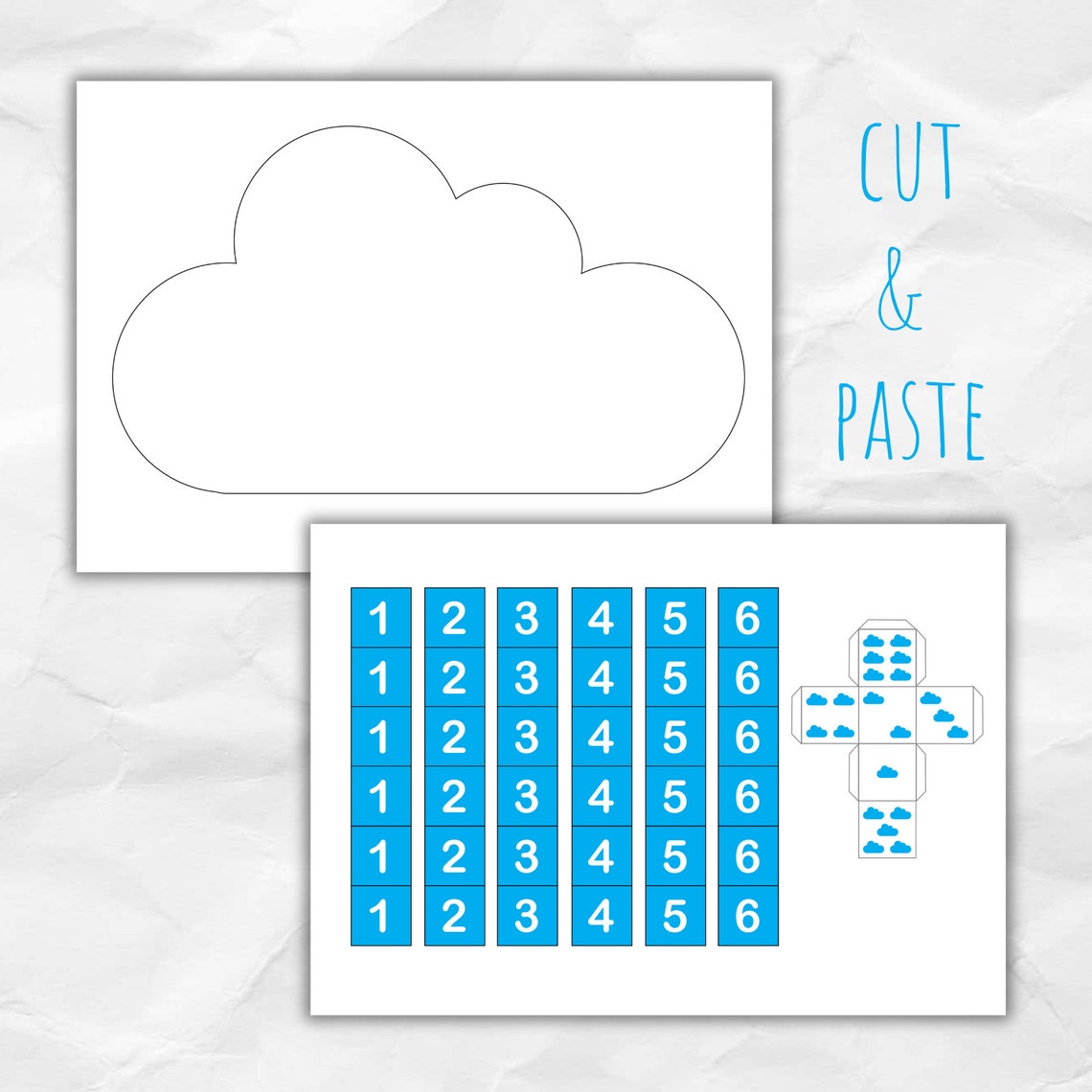 Counting Activity | Raindrops Dice Game | Number Practice Games ...