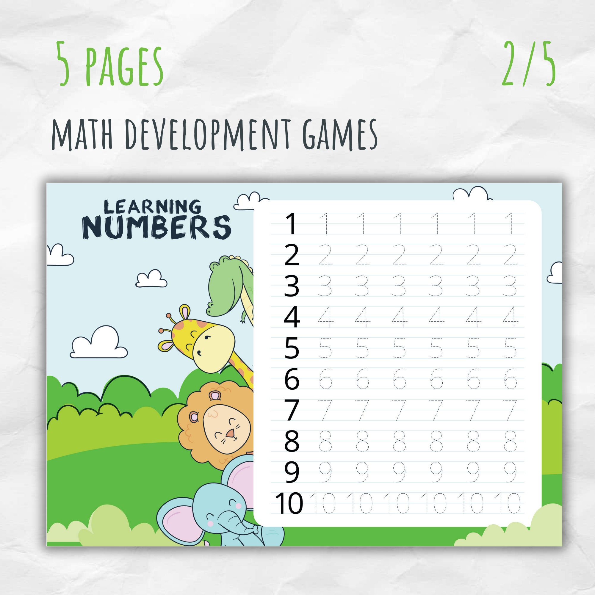 Number Practice Games | Counting Activity | Numbers Worksheet Book | 1 ...