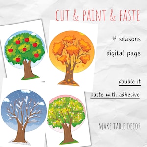 Seasons Coloring Tree | Printable Seasons Activity | the Four Seasons ...