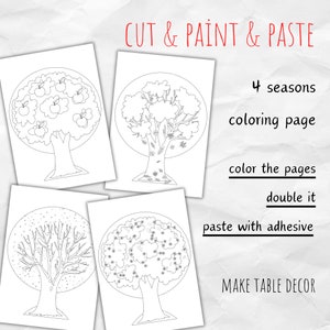 Seasons Coloring Tree | Printable Seasons Activity | the Four Seasons ...