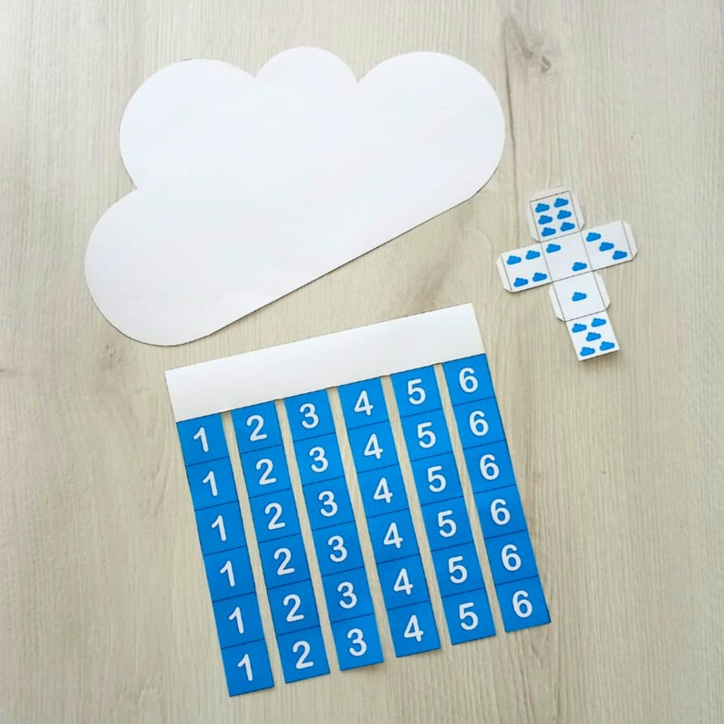 Counting Activity | Raindrops Dice Game | Number Practice Games ...