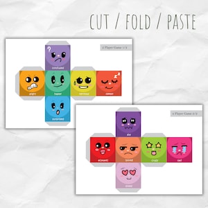 Emotions Cube Game | Emotional Faces Dice | Social Emotional Learning ...