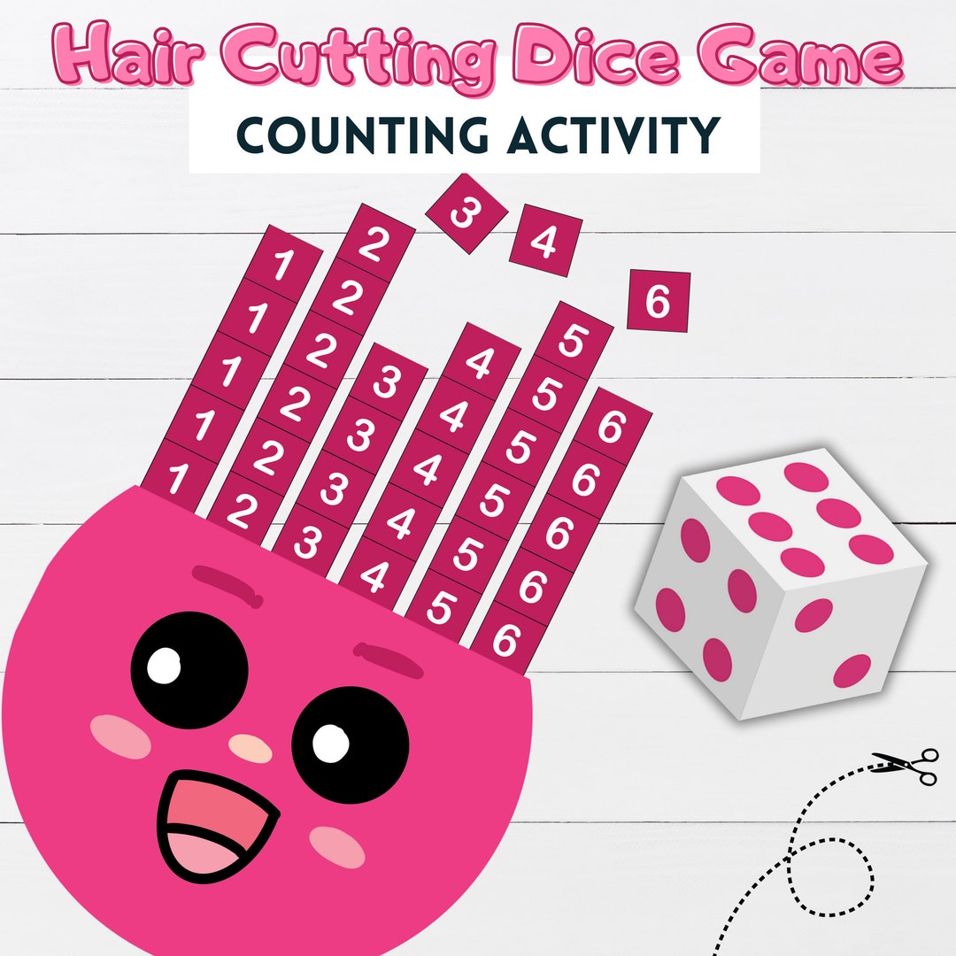 Counting Activity | Hair Cutting Dice Game | Number Practice Games ...