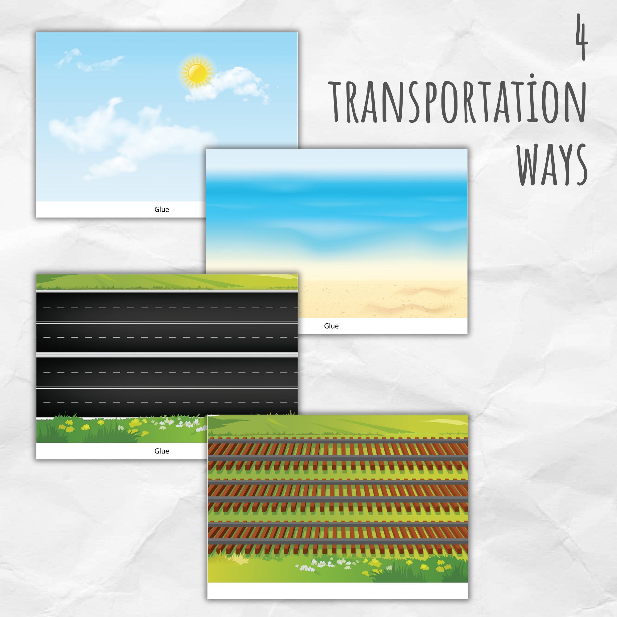 Transport Vehicles Matching Worksheet | Air Land Sea Activity ...