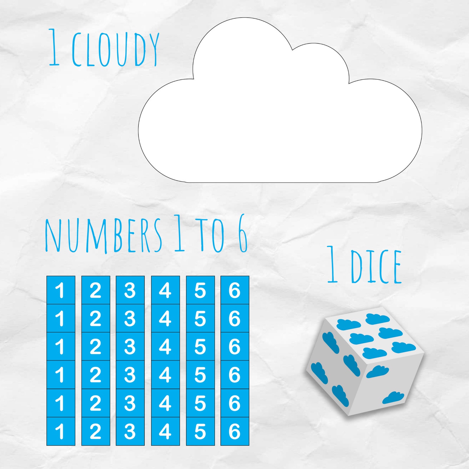 Counting Activity | Raindrops Dice Game | Number Practice Games ...