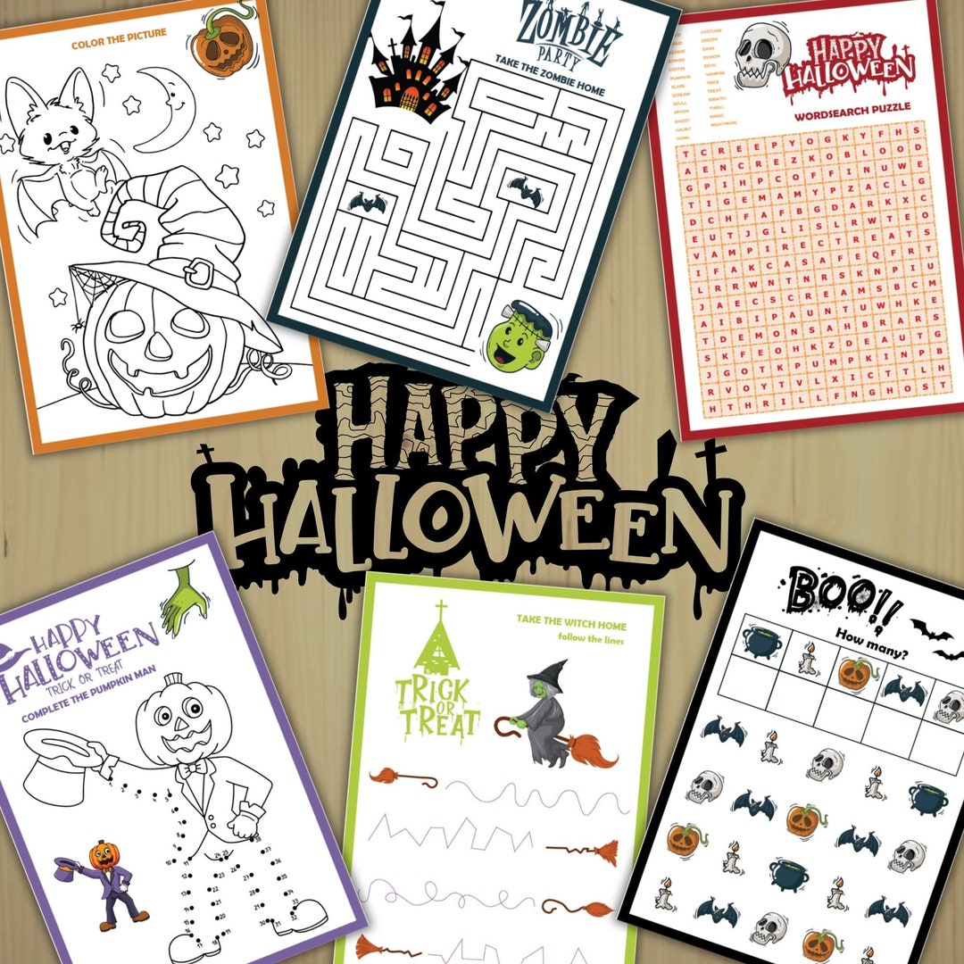 Printable Halloween Activity for Kids | Halloween Activity Pack ...