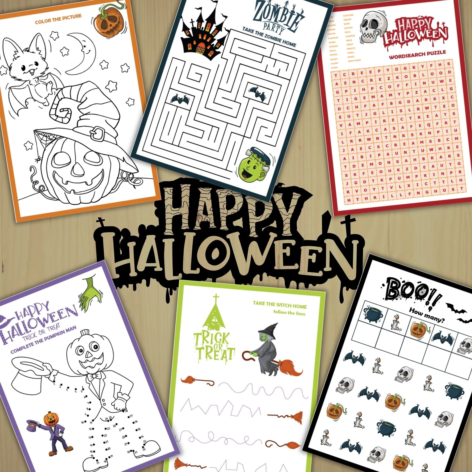 Printable Halloween Activity for Kids | Halloween Activity Pack ...