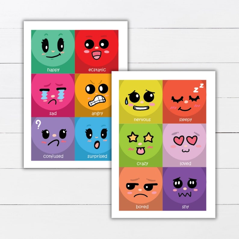 Emotion Flashcards | Feelings Faces Flashcards | Preschool Printables ...