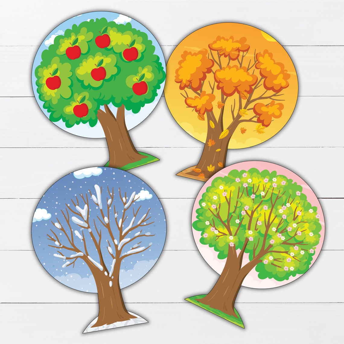 Seasons Coloring Tree | Printable Seasons Activity | the Four Seasons ...
