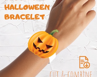 Printable Halloween Bracelet | Halloween Wristbands Wristlet Wriststrap ...