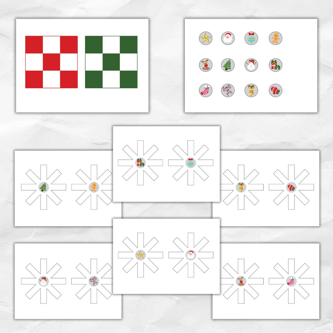 Christmas Checkers | Bottle Cap Recycling Activity | Tic Tac Toe | XOX ...