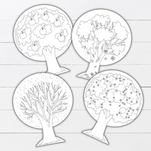 Seasons Coloring Tree | Printable Seasons Activity | the Four Seasons ...