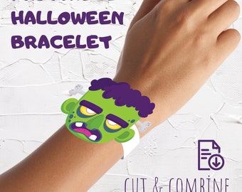 Printable Halloween Bracelet | Halloween Wristbands Wristlet Wriststrap ...