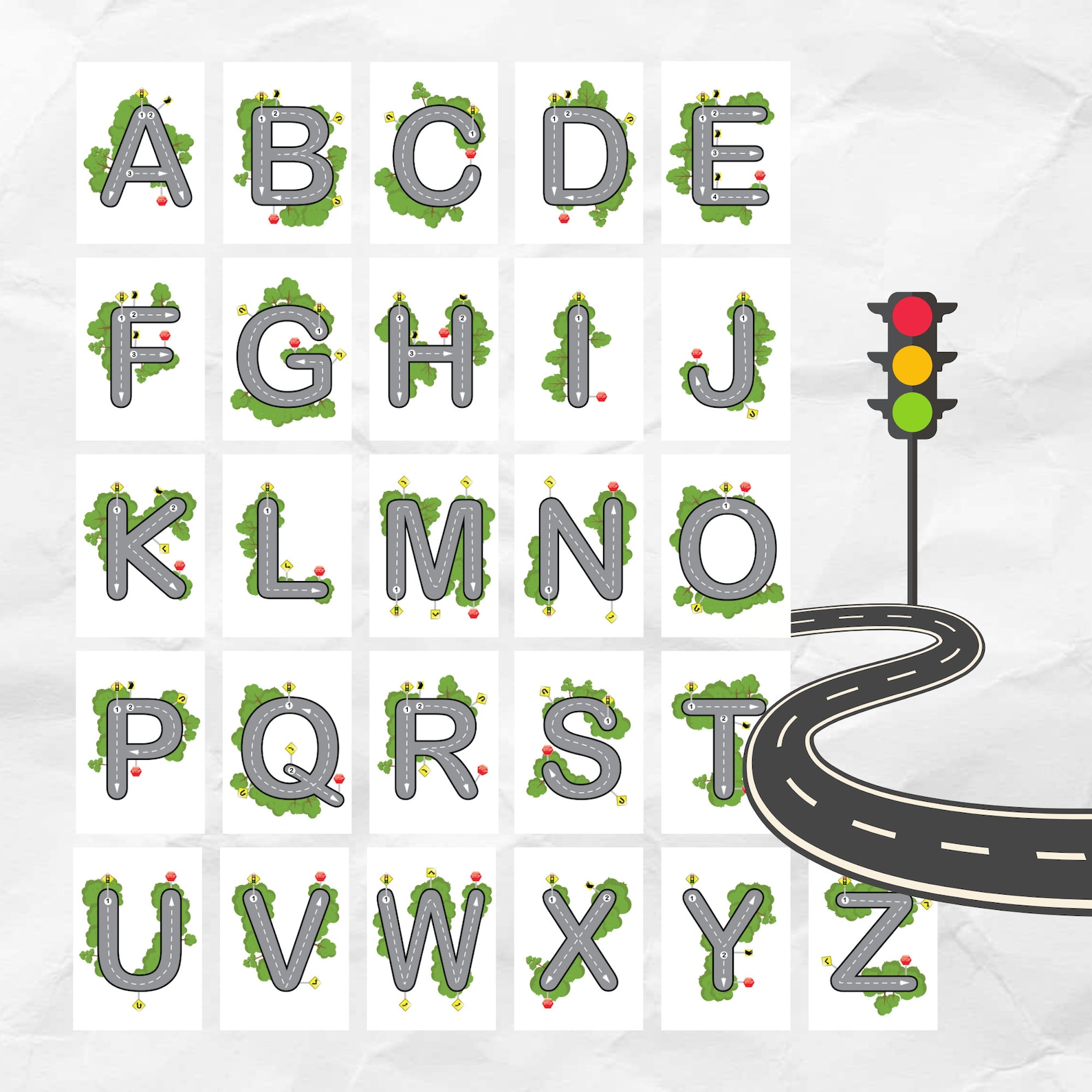 A-Z Alphabet Path | Alphabet Tracing Flashcards | Alphabet Writing ...