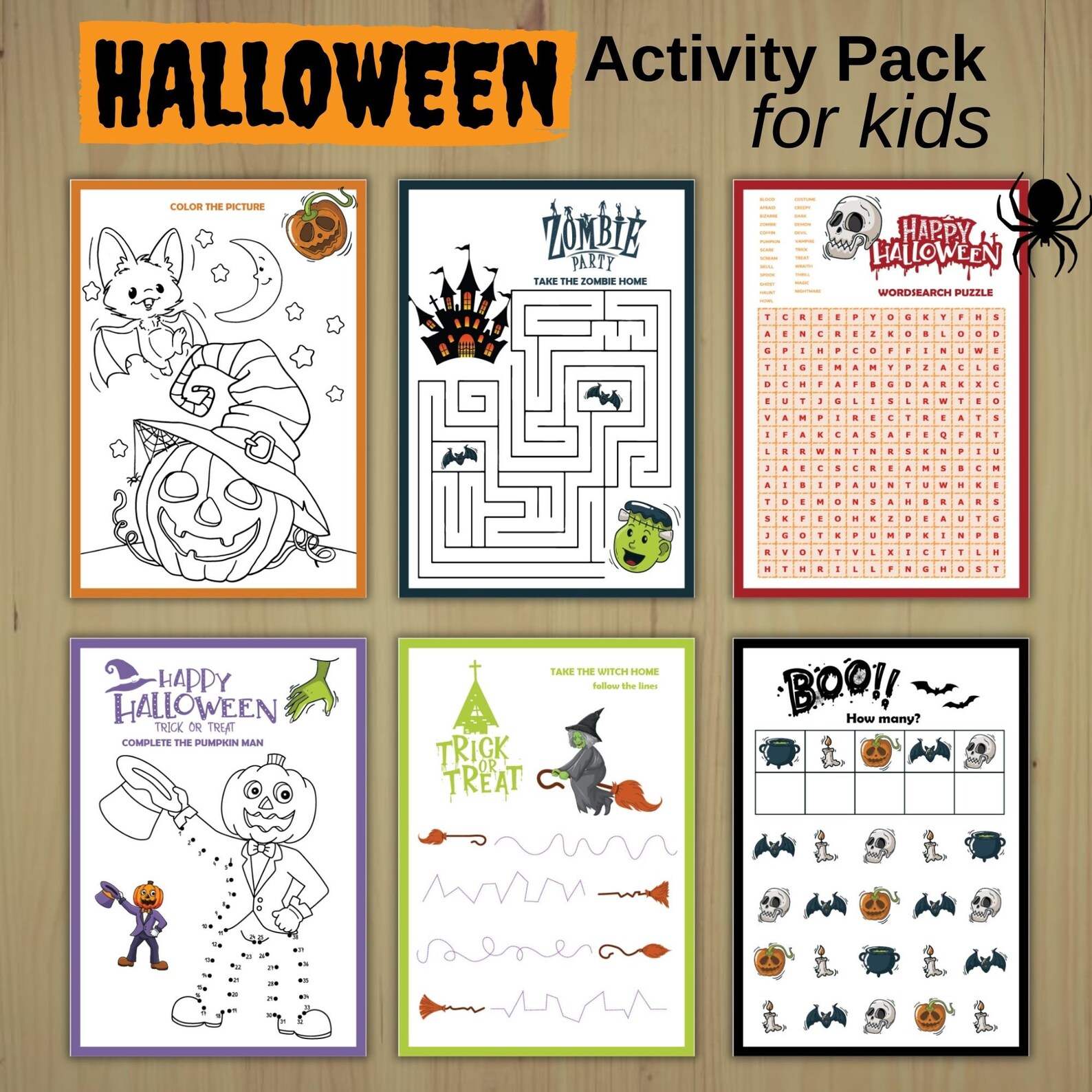 Printable Halloween Activity for Kids | Halloween Activity Pack ...