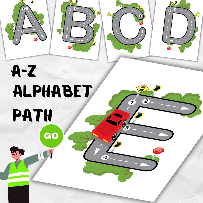 A-Z Alphabet Path | Alphabet Tracing Flashcards | Alphabet Writing ...