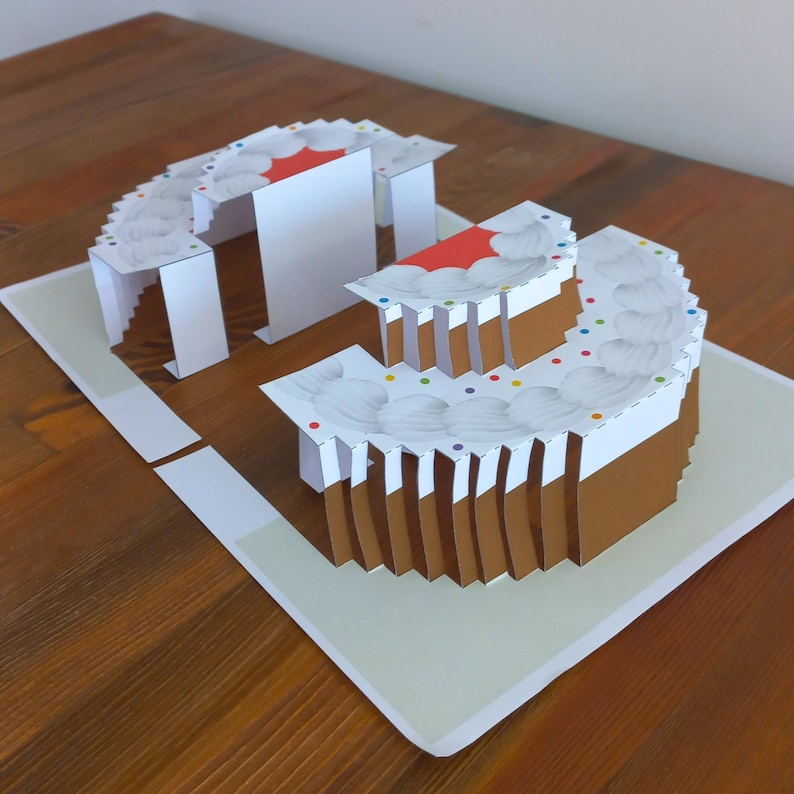 3D Printable Strawberry Cake | Paper Cake Gift Box | Paper Toys for ...
