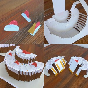 3D Printable Strawberry Cake | Paper Cake Gift Box | Paper Toys for ...