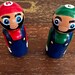Mario Bros. Peg Doll Set - Etsy