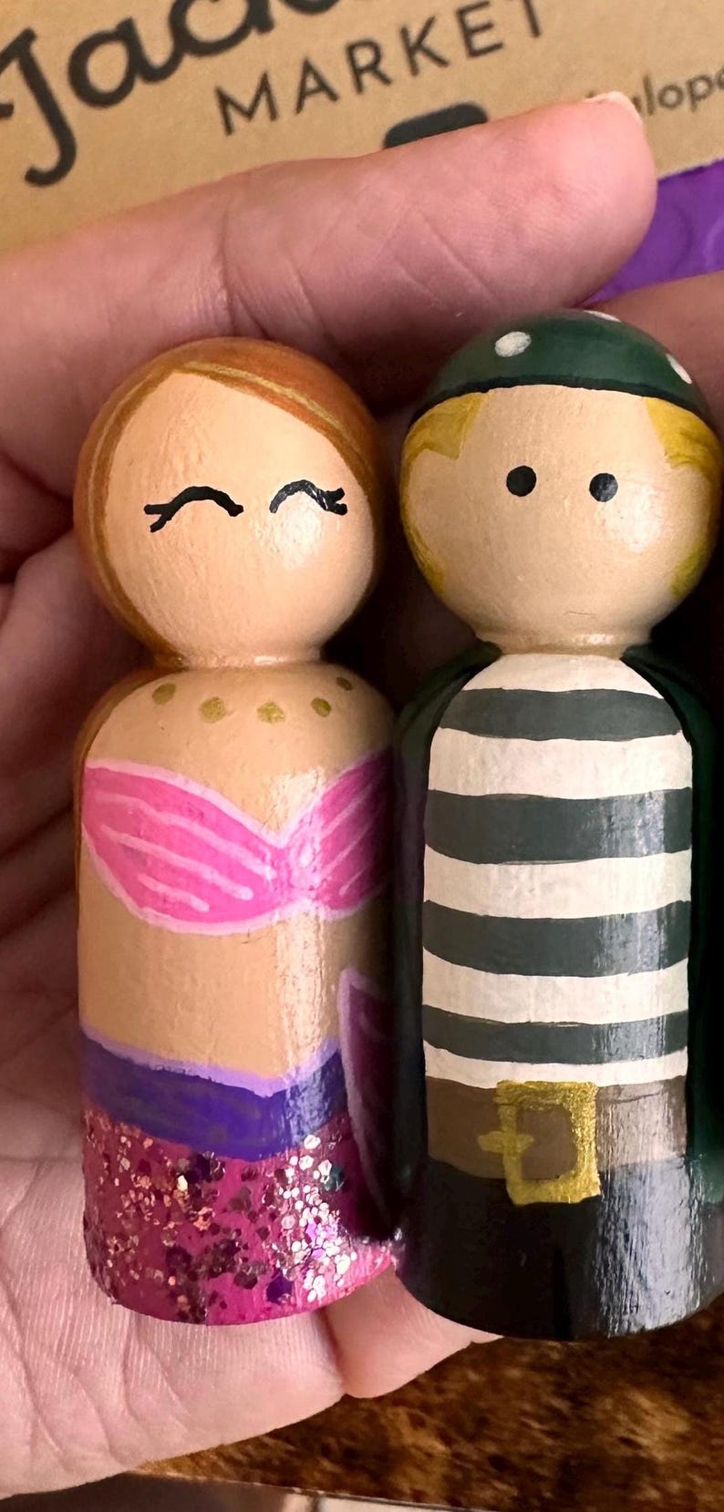 Pirate & Mermaid Peg Dolls - Etsy