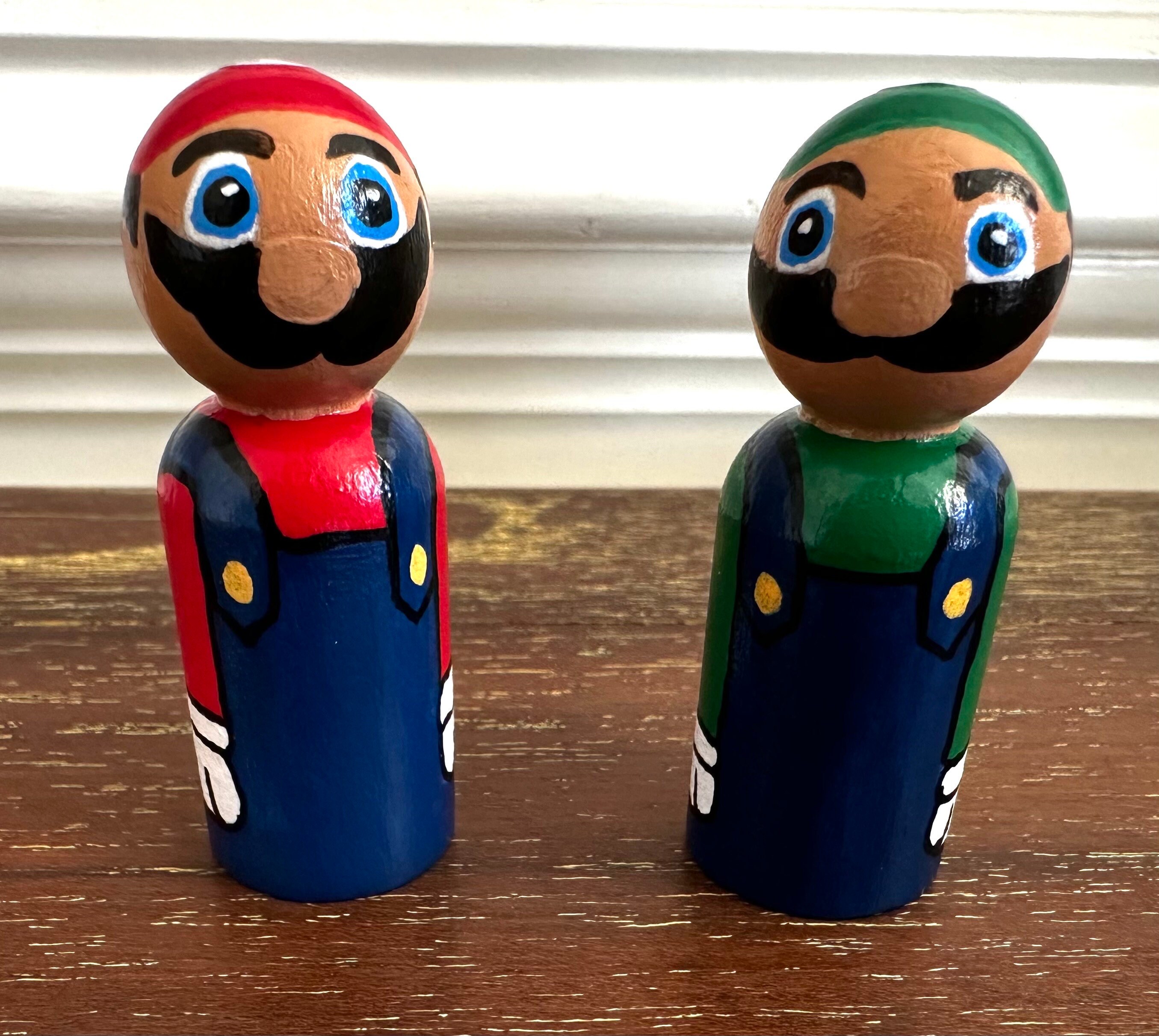 Mario Bros. Peg Doll Set - Etsy