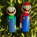Mario Bros. Peg Doll Set - Etsy