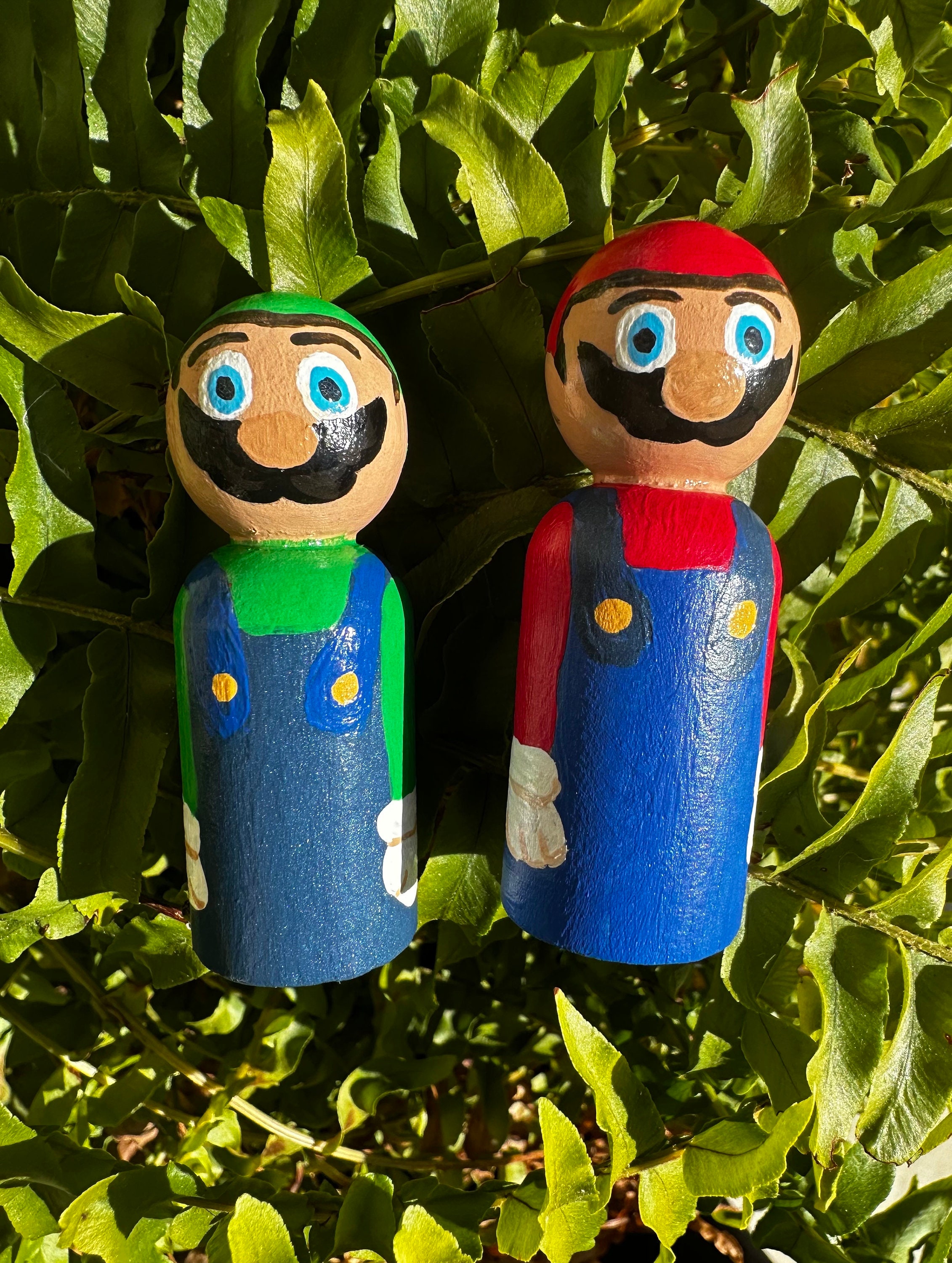 Mario Bros. Peg Doll Set - Etsy