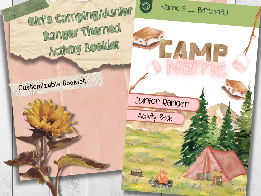 Girl’s Camping/jr. Ranger Birthday Activity Booklet - Etsy
