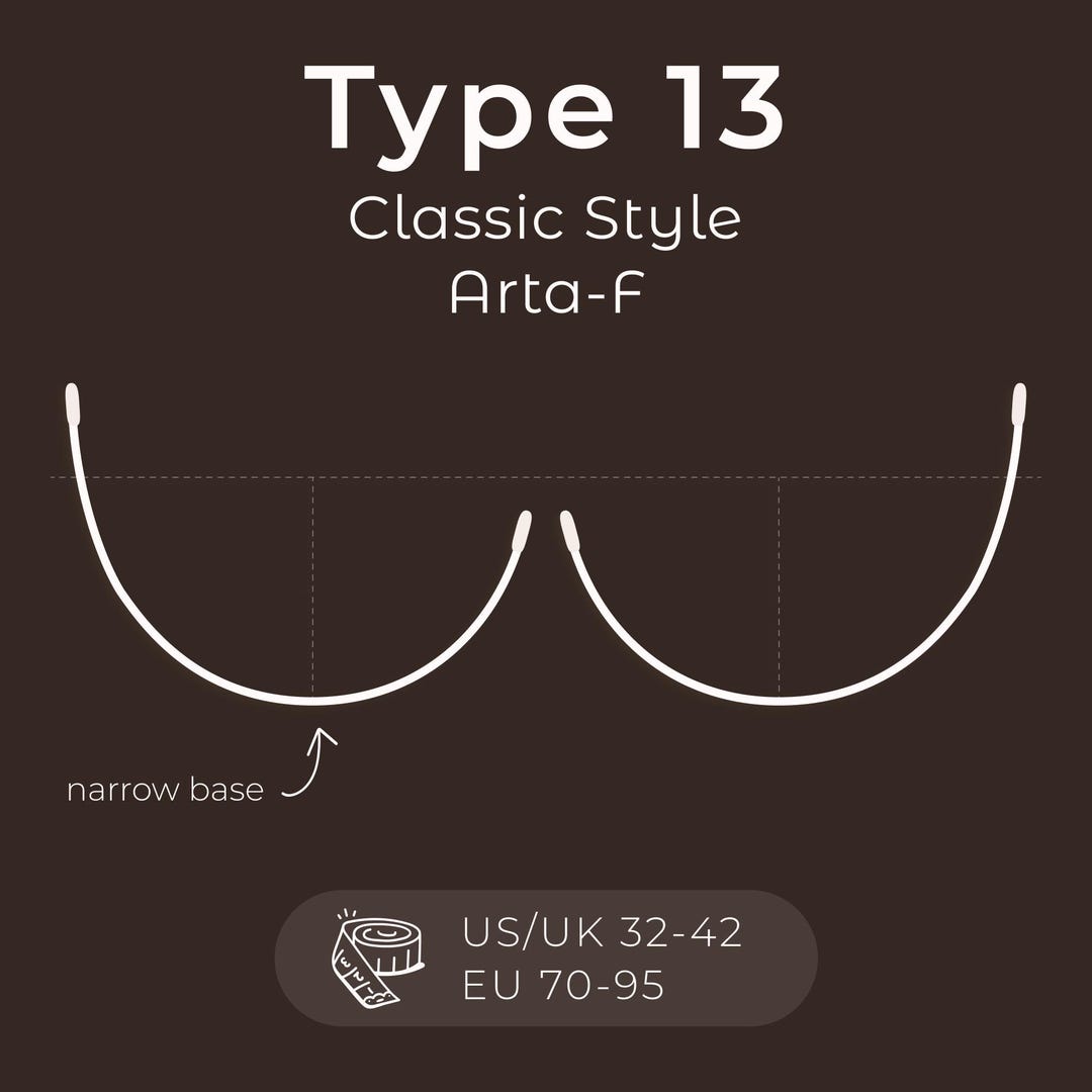 Classic Bra Underwires – Type 13 | Sizes EU 70–95 (US 32–42), Metal ...