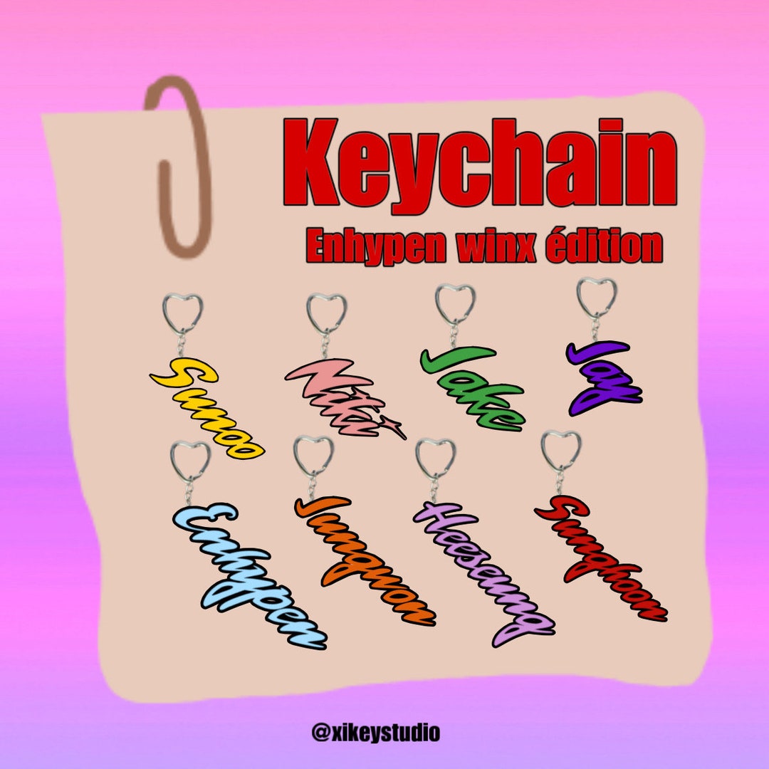 Keychain Enhypen winx Edition - Etsy