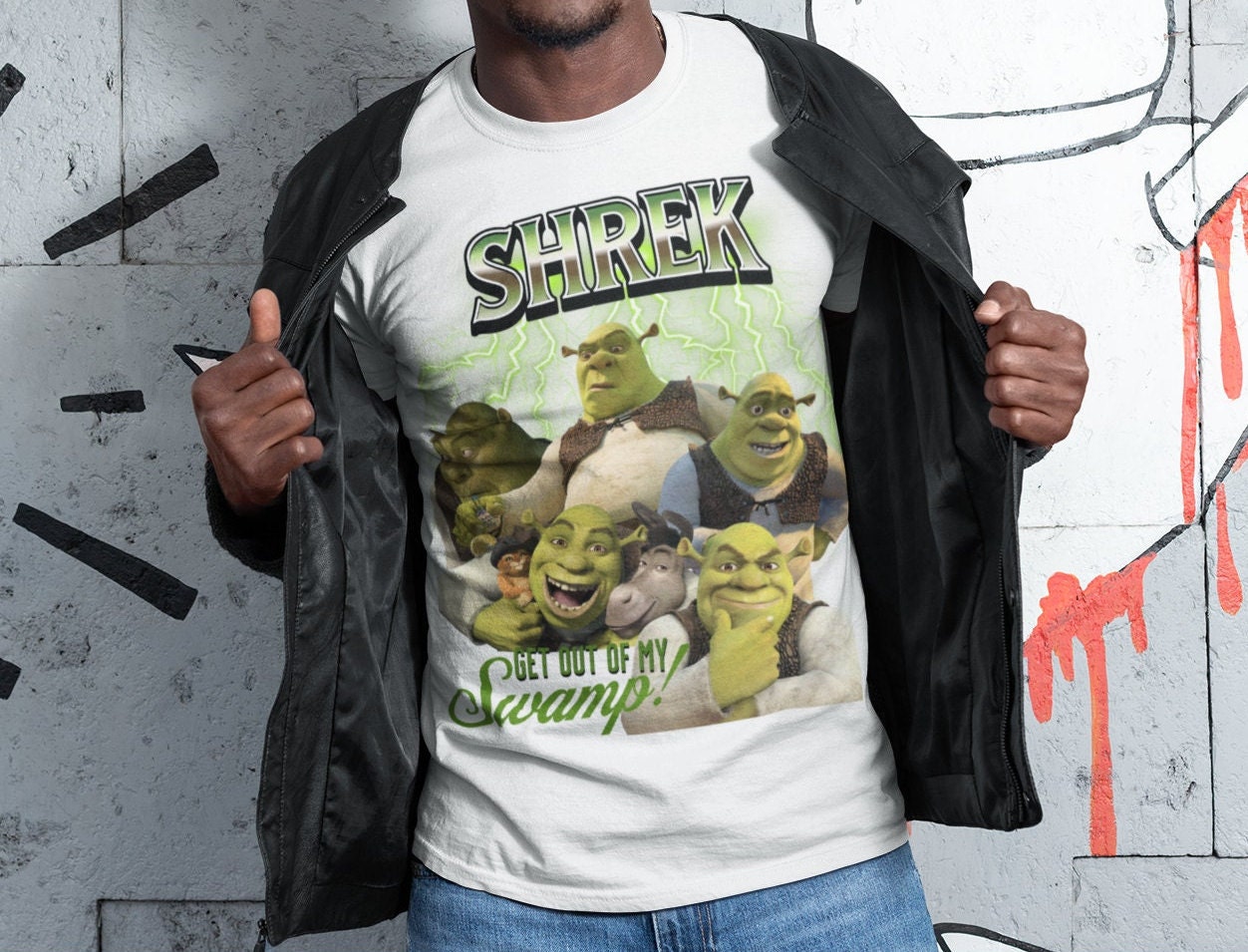 Shrek "get Out of My Swamp!" Shrek Face Meme Shirt Funny Girls Shirt ...