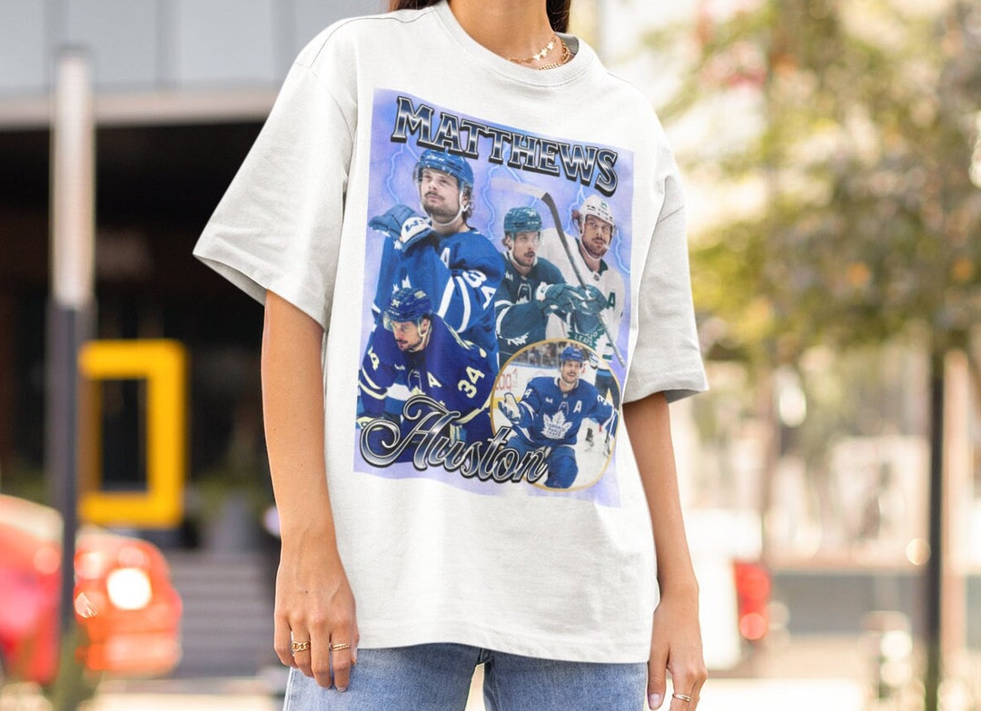 Auston Matthews Shirt Vintage 90s Toronto Maple Leafs NHL Hockey Design ...