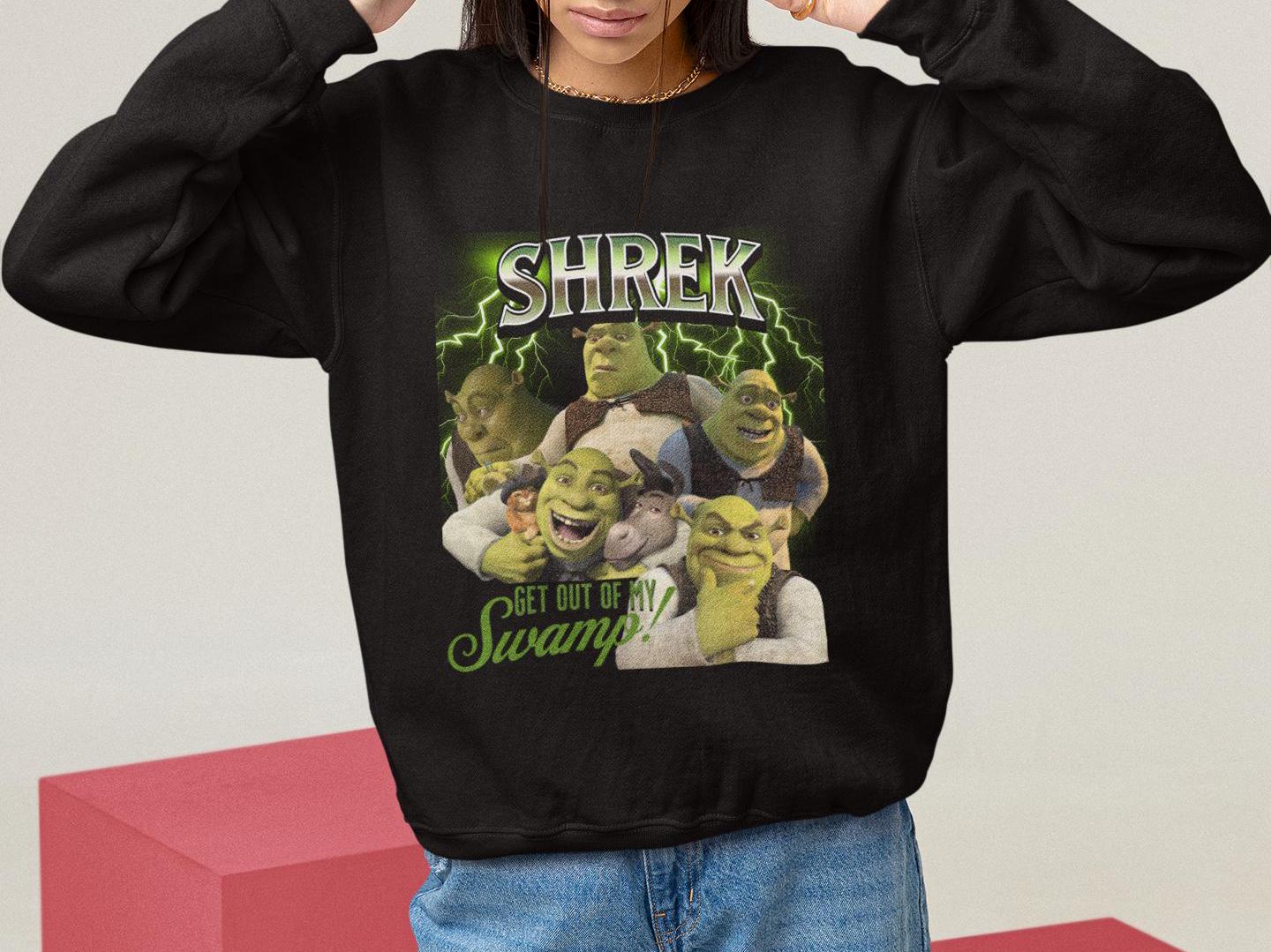 Shrek "get Out of My Swamp!" Shrek Face Meme Shirt Funny Girls Shirt ...