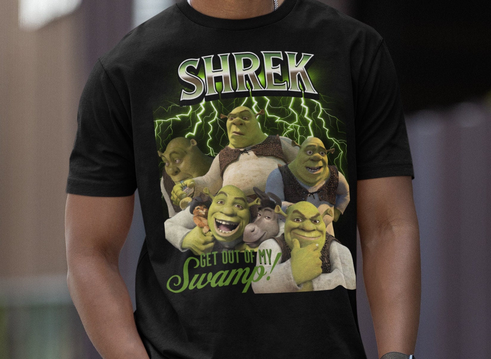 Shrek get Out of My Swamp Shrek Face Meme Shirt Funny Girls Shirt ...