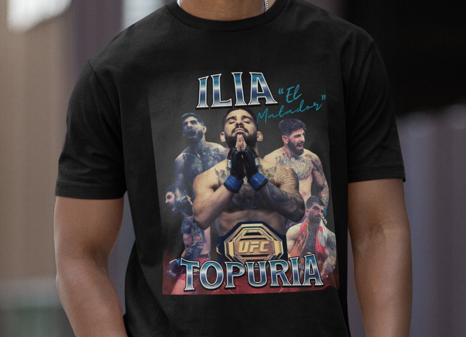 Ilia el Matador Topuria Vintage Style UFC Fighter T-shirt UFC Champion ...