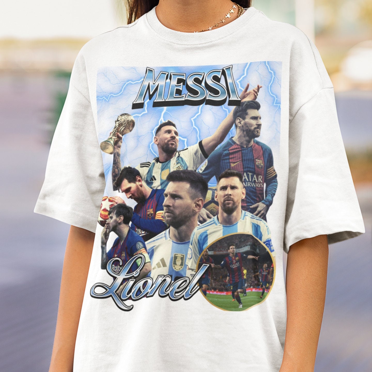 Lionel Messi T-shirt Bootleg Shirt 90s Vintage Argentina Graphic Tees ...