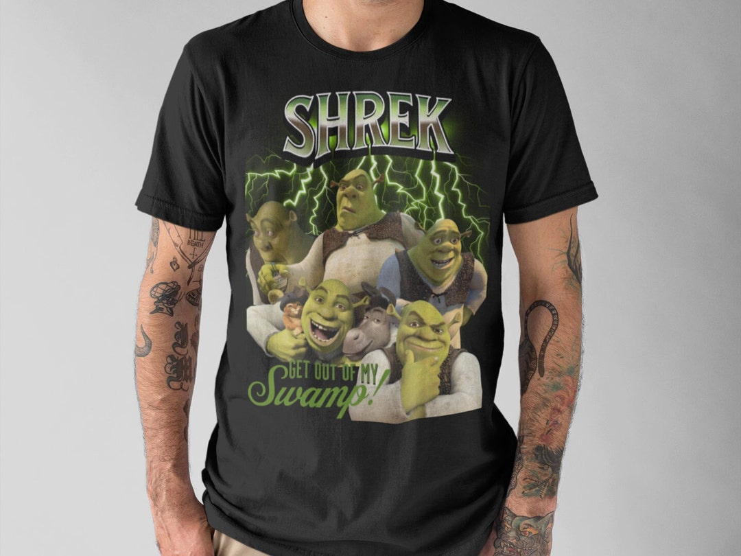 Shrek "get Out of My Swamp!" Shrek Face Meme Shirt Funny Girls Shirt ...