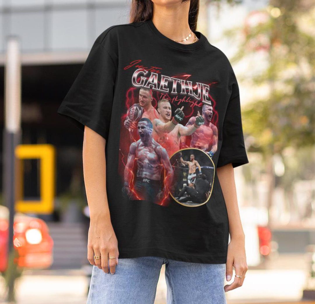 Justin Gaethje 90s UFC Shirt Graphic Style Unisex T-shirt Kickboxing ...