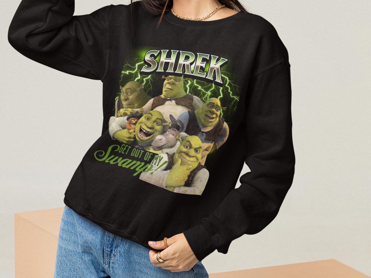 Shrek "get Out of My Swamp!" Shrek Face Meme Shirt Funny Girls Shirt ...