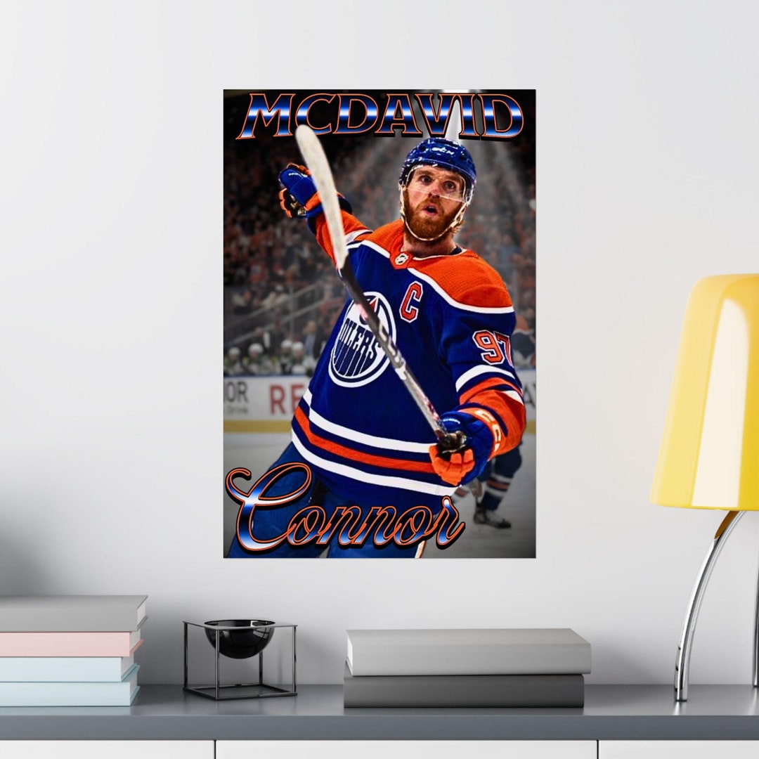Connor Mcdavid Poster Edmonton Oilers Matte Poster NHL Wall Art Home ...