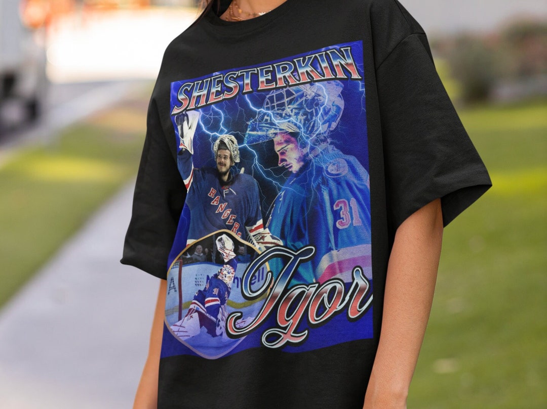 Igor Shesterkin Shirt Vintage 90s New York Rangers NY NHL Hockey Design ...