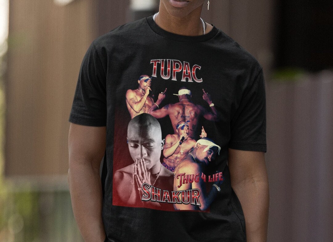 2pac Tupac Shakur T-shirt, Vintage 2pac Rapper Hip Hop Legends Shirt ...
