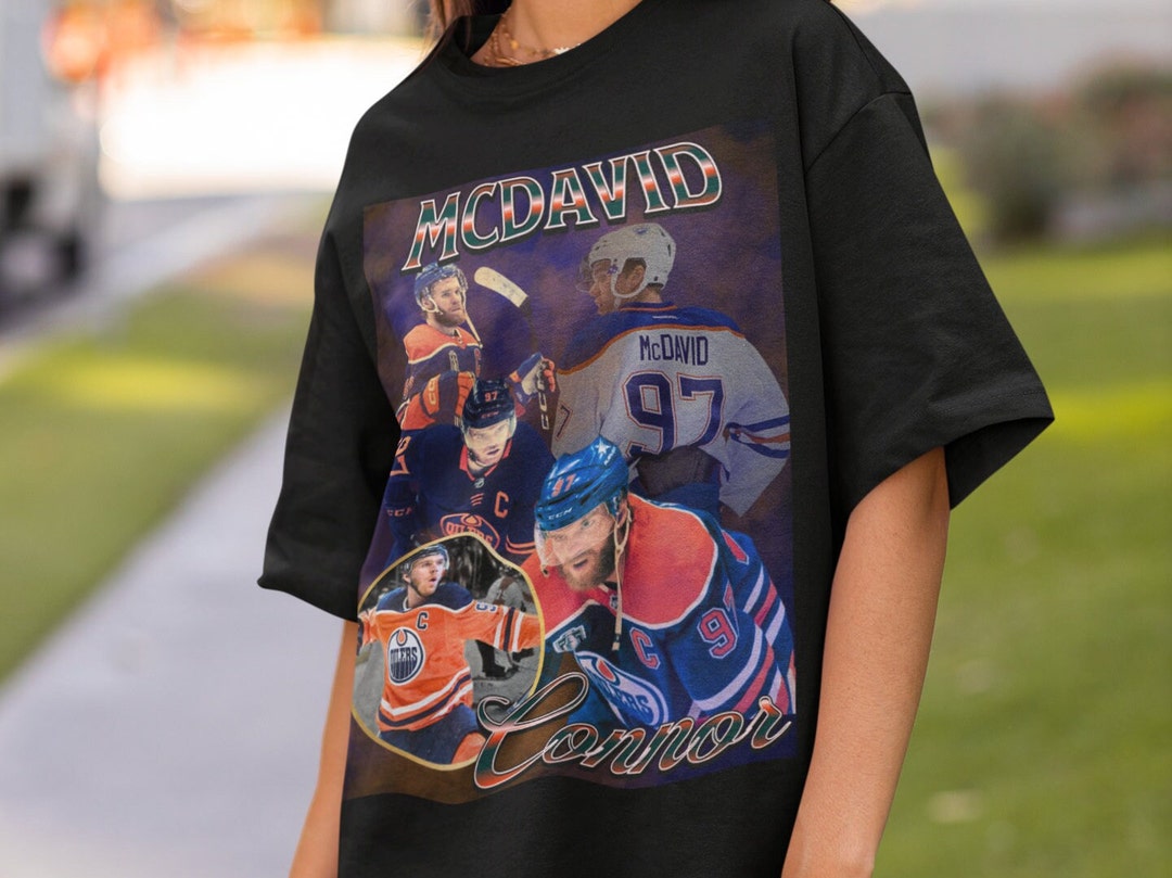 Connor Mcdavid NHL Shirt Vintage 90s Edmonton Oilers NHL Hockey Design ...