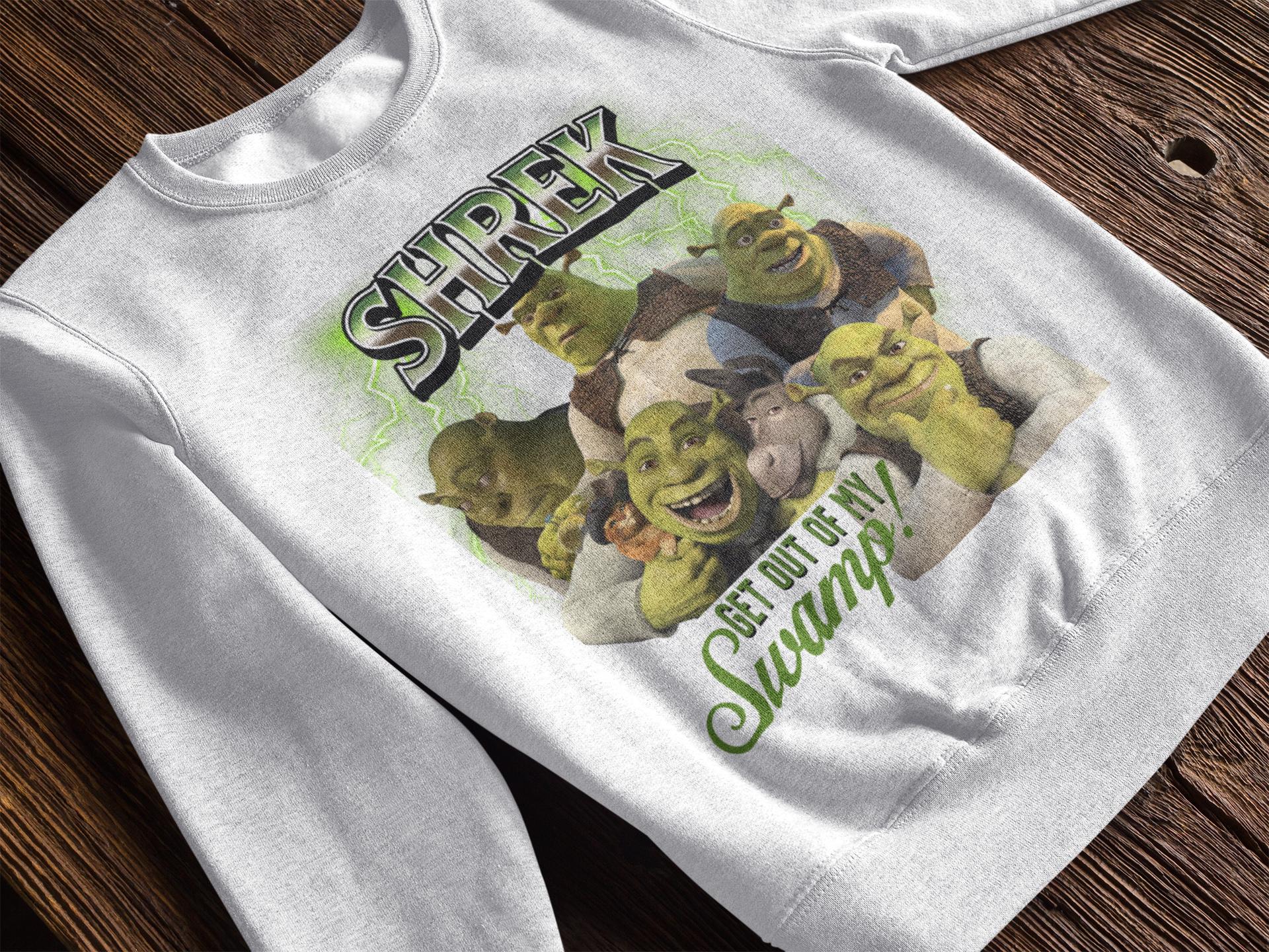 Shrek "get Out of My Swamp!" Shrek Face Meme Shirt Funny Girls Shirt ...