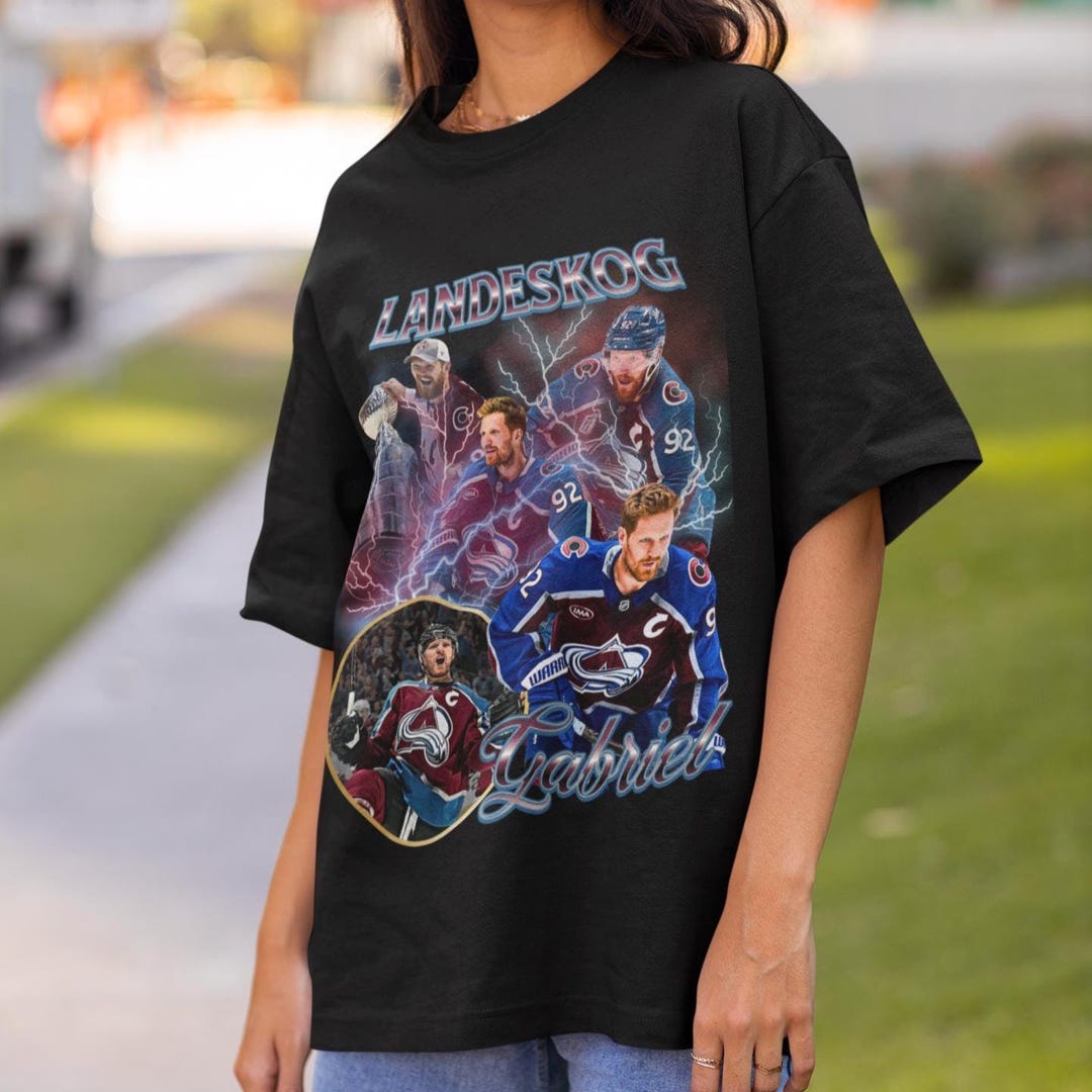 Gabriel Landeskog Avs Shirt Vintage 90s Colorado Avalanche NHL Hockey ...