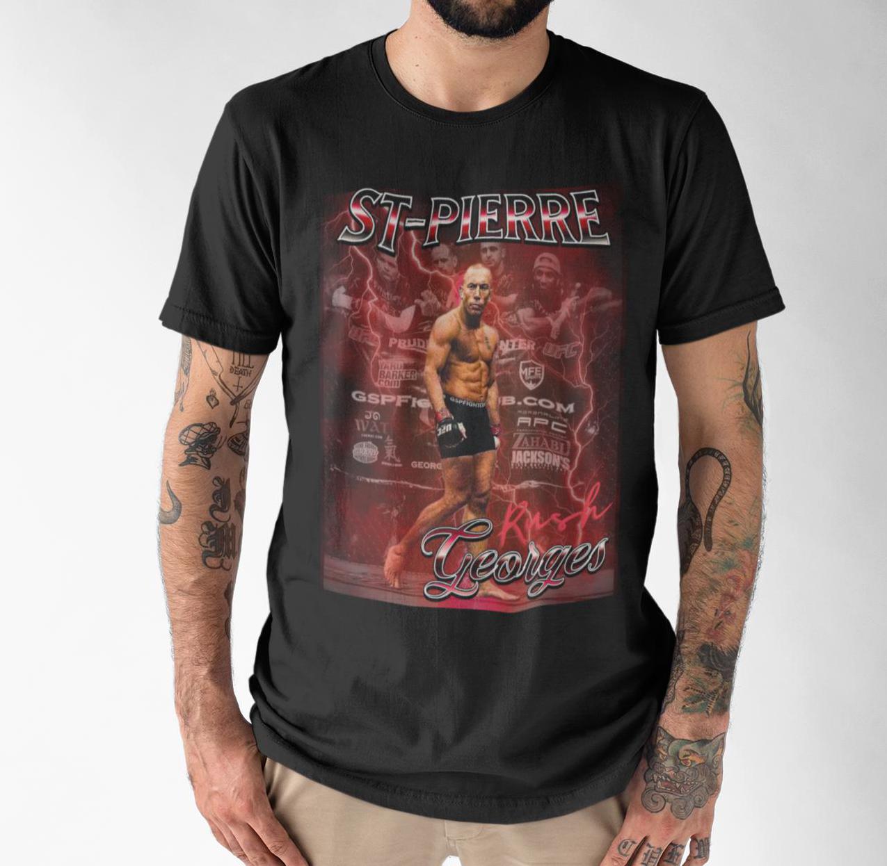 Georges St-pierre Retro 90s Ufc Shirt Graphic Style GSP T-shirt Fighter ...