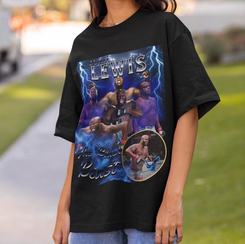 Derrick Lewis 90s UFC Shirt Graphic Style Ufc Custom T-shirt Kickboxing ...