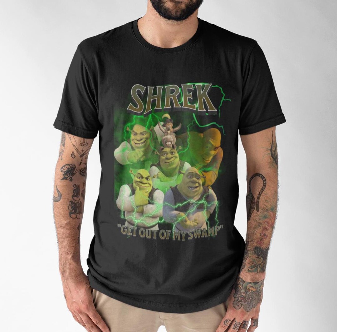 Shrek "get Out of My Swamp!" Shrek Face Meme Shirt Funny Girls Shirt ...