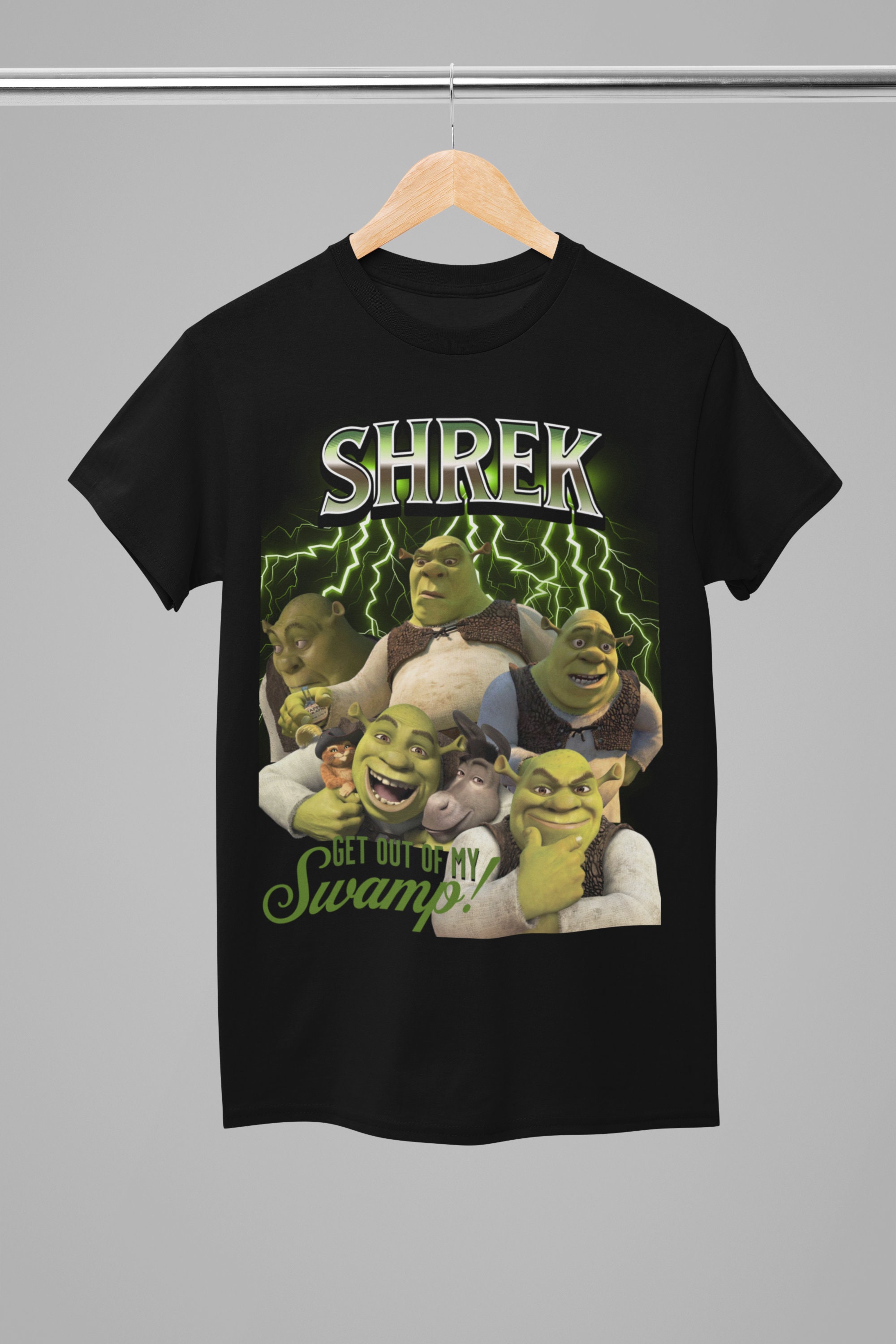 Shrek get Out of My Swamp Shrek Face Meme Shirt Funny Girls Shirt ...