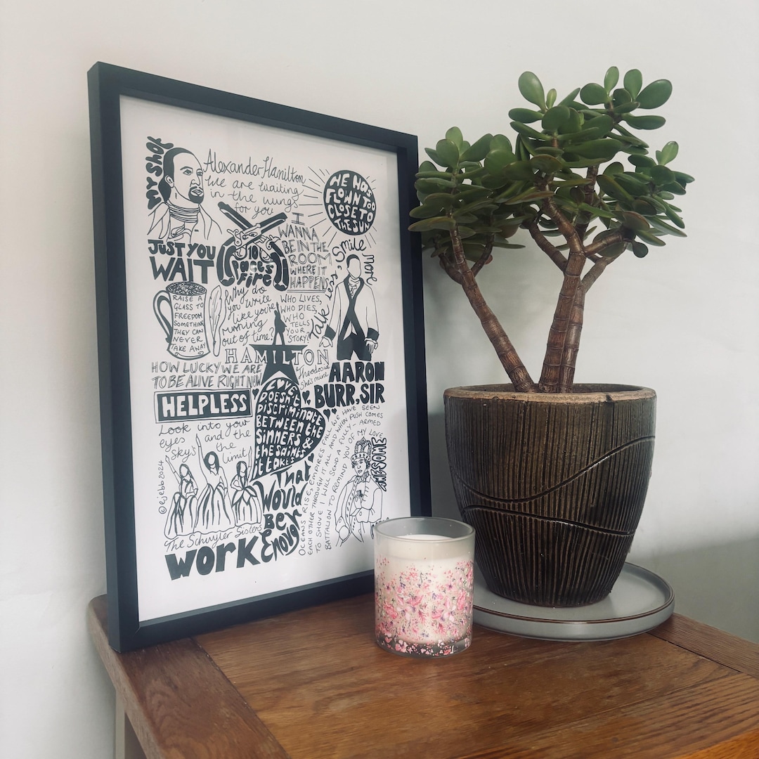 Hamilton the Musical Lyric Sketch Print | Doodle Fan Poster Art | Gift ...